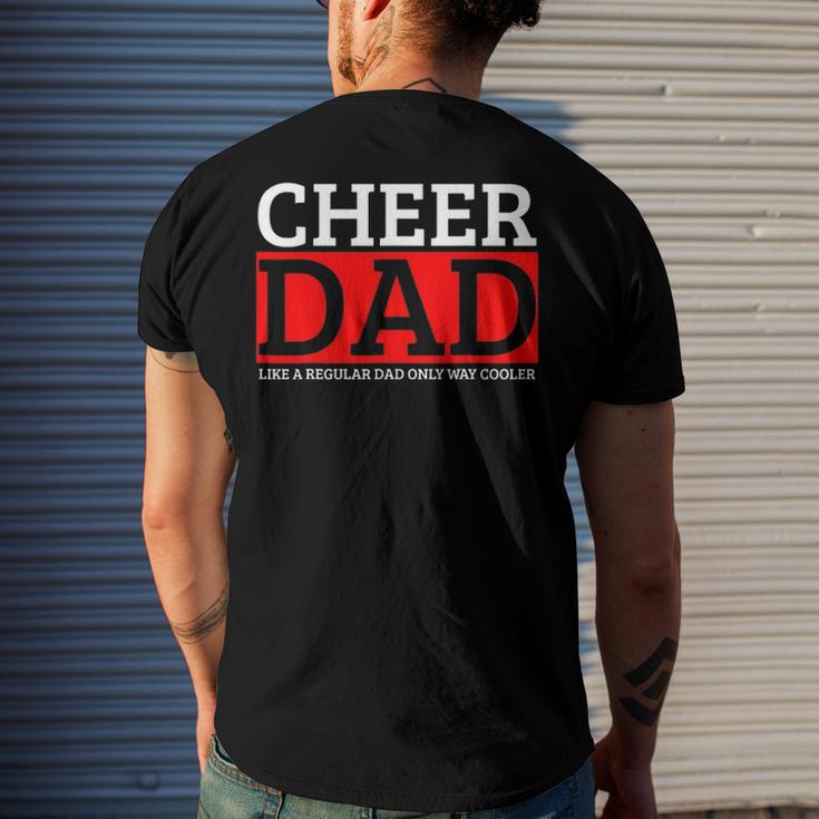 Cheer Dad Daddy Papa Father Cheerleading Men's Back Print T-shirt | Mazezy