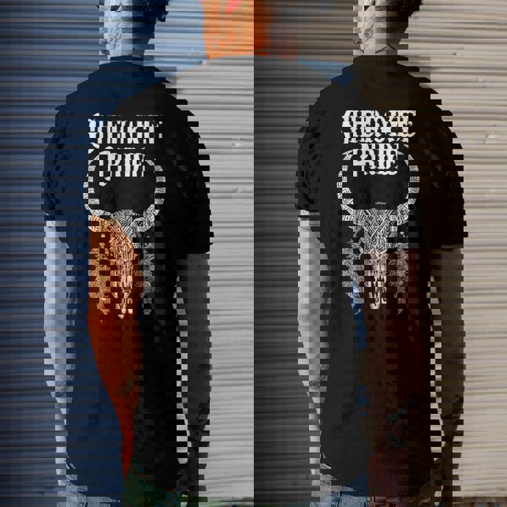 Cherokee Pride Tribe Native American Indian Buffalo Men's Back Print T ...