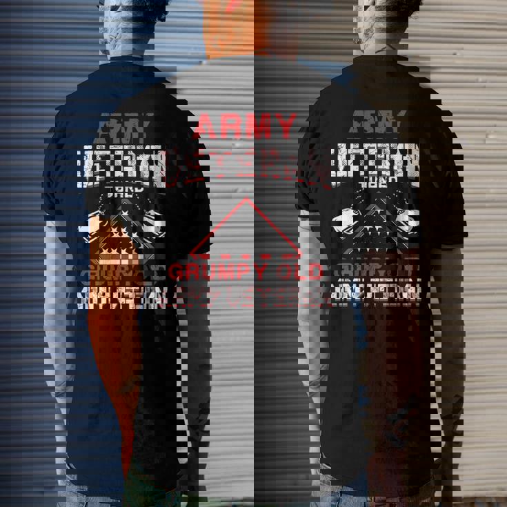 Mens Grumpy Old Army Veteran Patriotic Vet Men's Back Print T-shirt ...