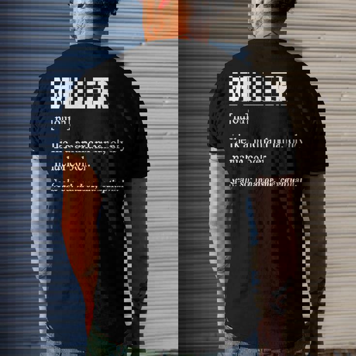 Miller Name Miller Definition Men's T-Shirt Back Print - Seseable