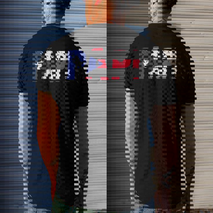 Puerto Rico Papi Flag Puerto Rican Boricuas Men's Back Print T-shirt ...