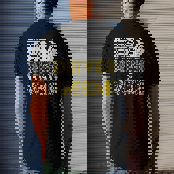 School Metro City Bus Driver Bus Driver Men's Back Print T-shirt | Mazezy