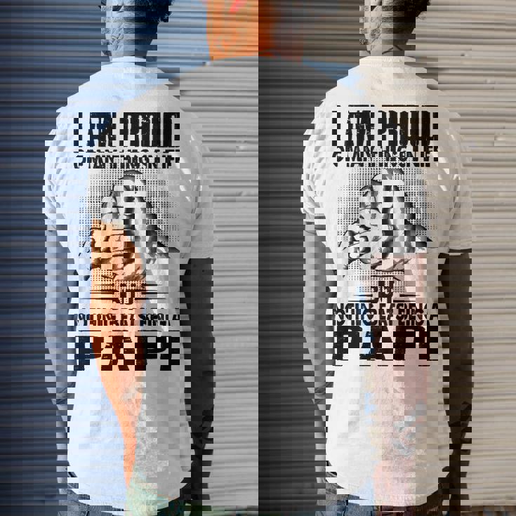 Papi Grandpa Nothing Beats Being A Papi Men's T-Shirt Back Print - Seseable