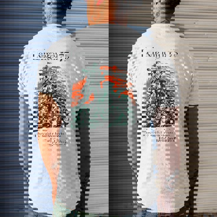 Usa Patriotic Vintage Battle Of Lexington Revolutionary War Men's Back ...