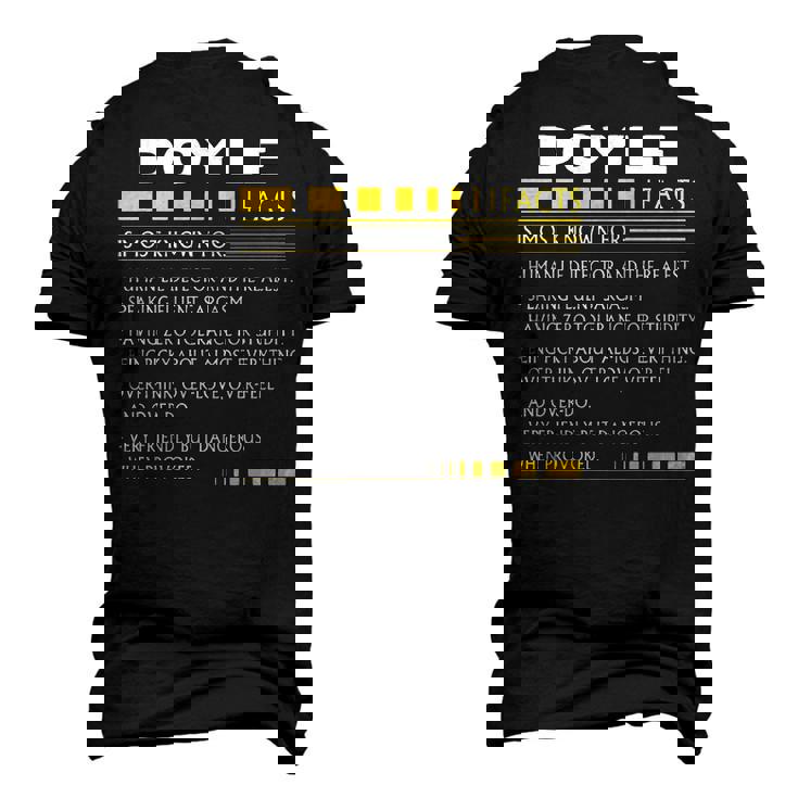 Doyle Name Doyle Facts V2 Men's T-Shirt Back Print - Seseable