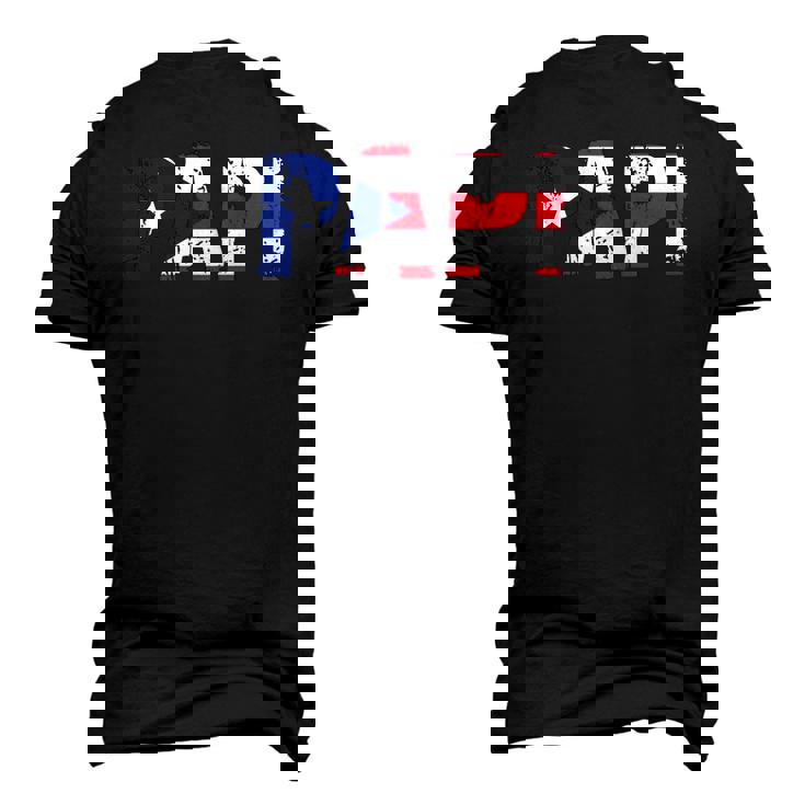 Puerto Rico Papi Flag Puerto Rican Boricuas Men's Back Print T-shirt ...