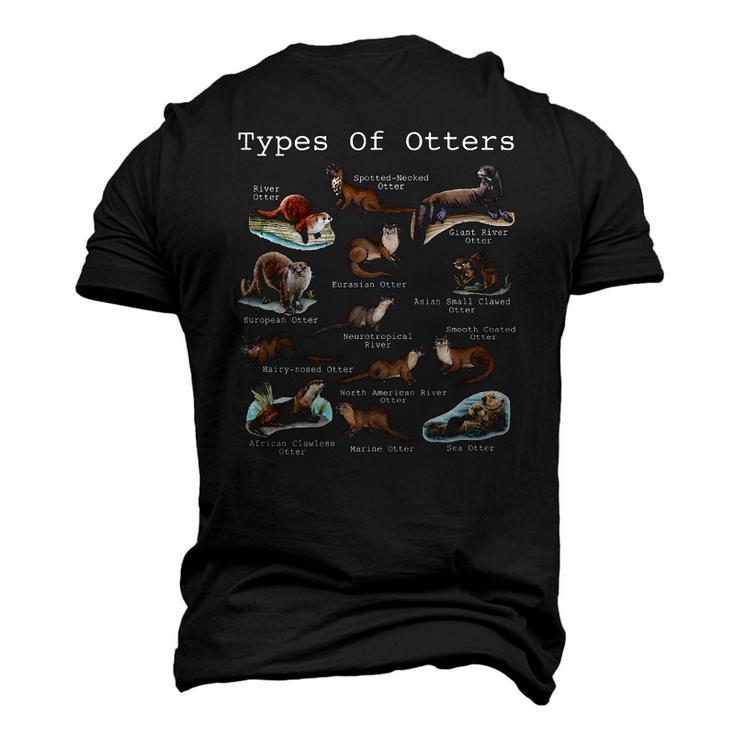 Types Of Otters Sea Otter Giant Otter Educational Animal Men's Back ...