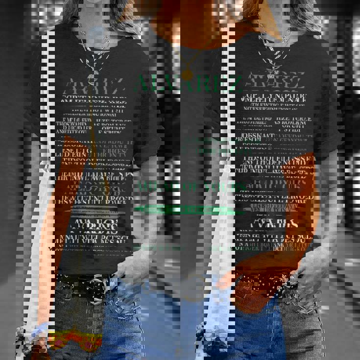 Alvarez Name Alvarez Completely Unexplainable T-Shirt - Seseable