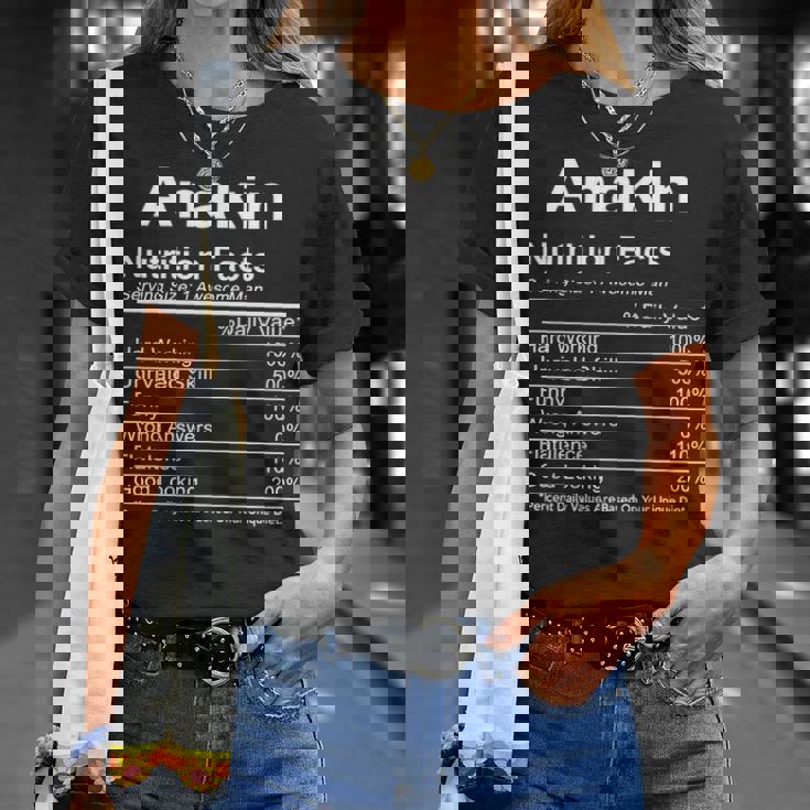 Anakin Name Anakin Nutrition Facts T-Shirt - Seseable