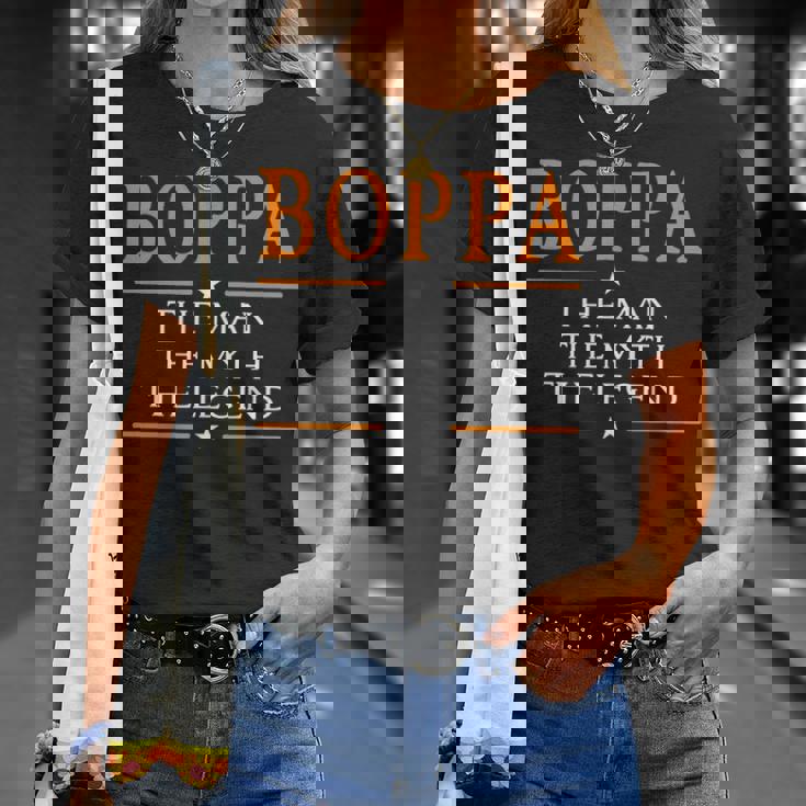 Boppa Grandpa Boppa The Man The Myth The Legend T-Shirt - Seseable