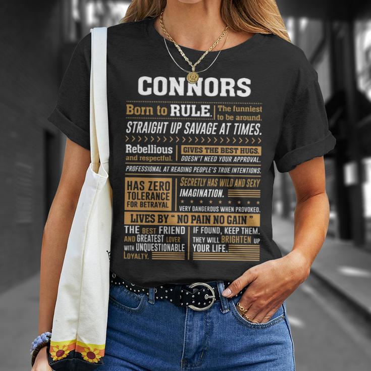 Connors Name Connors Born To Rule T-Shirt - Seseable