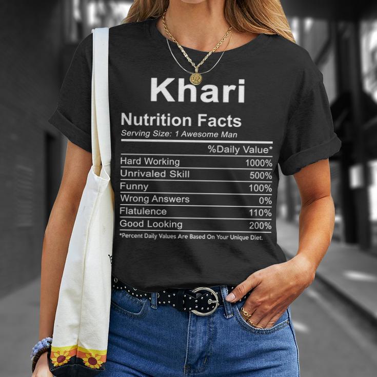 Khari Name Khari Nutrition Facts T-Shirt - Seseable