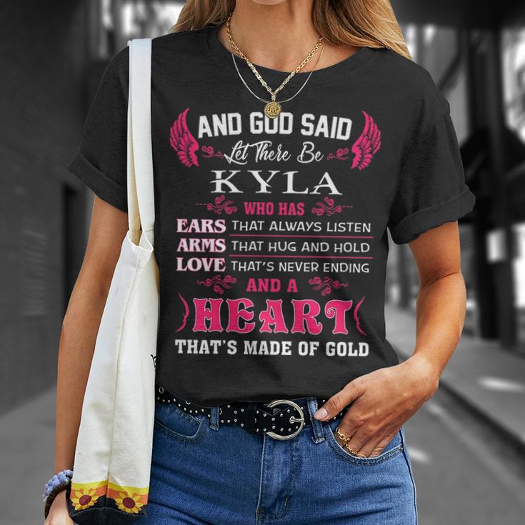 Kyla Name And God Said Let There Be Kyla V2 T-Shirt - Seseable