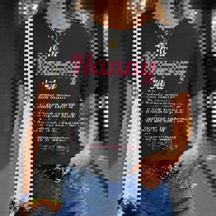 Nanny Grandma The Nanny Code T-Shirt - Seseable