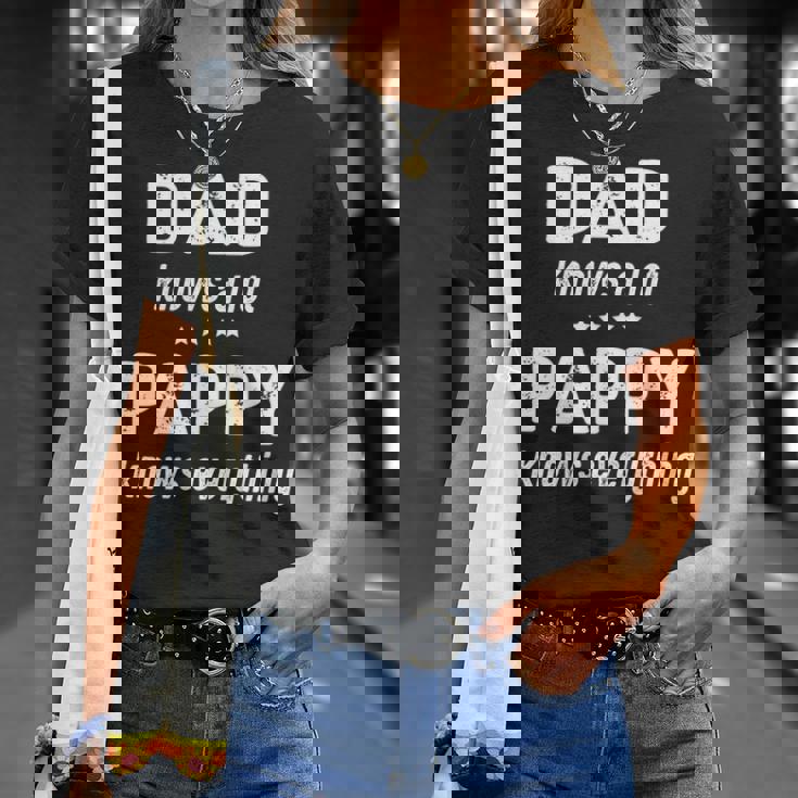 Pappy Grandpa Pappy Knows Everything T-Shirt - Seseable