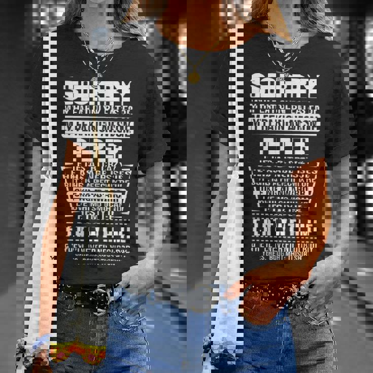 Piper Name Sorry My Heart Only Beats For Piper T-Shirt - Seseable