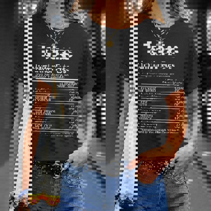 Tobias Name Tobias Nutrition Facts T-Shirt - Seseable