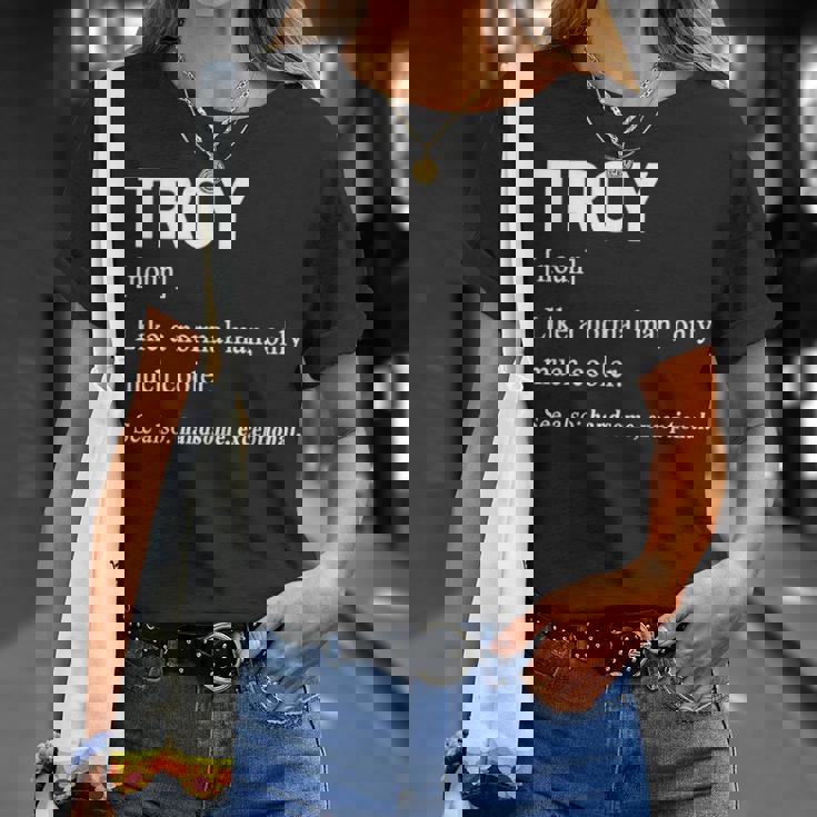 Troy Name Troy Definition T-Shirt - Seseable