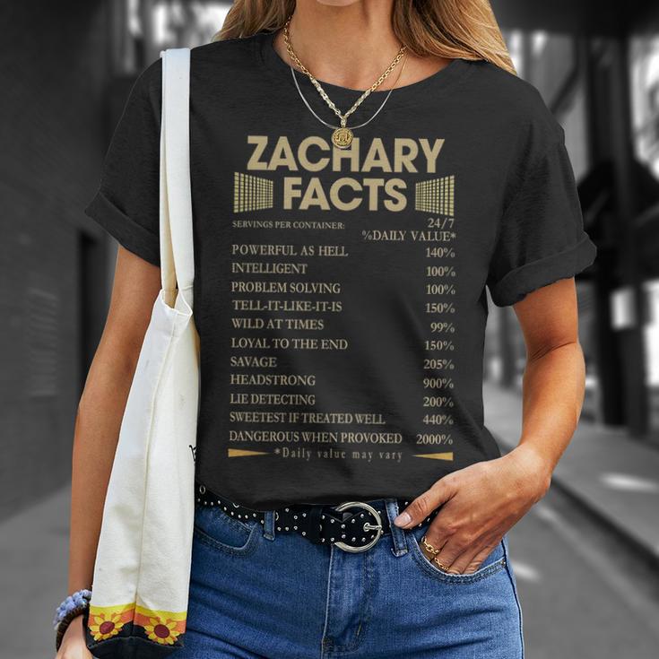 Zachary Name Zachary Facts T-Shirt | Seseable UK