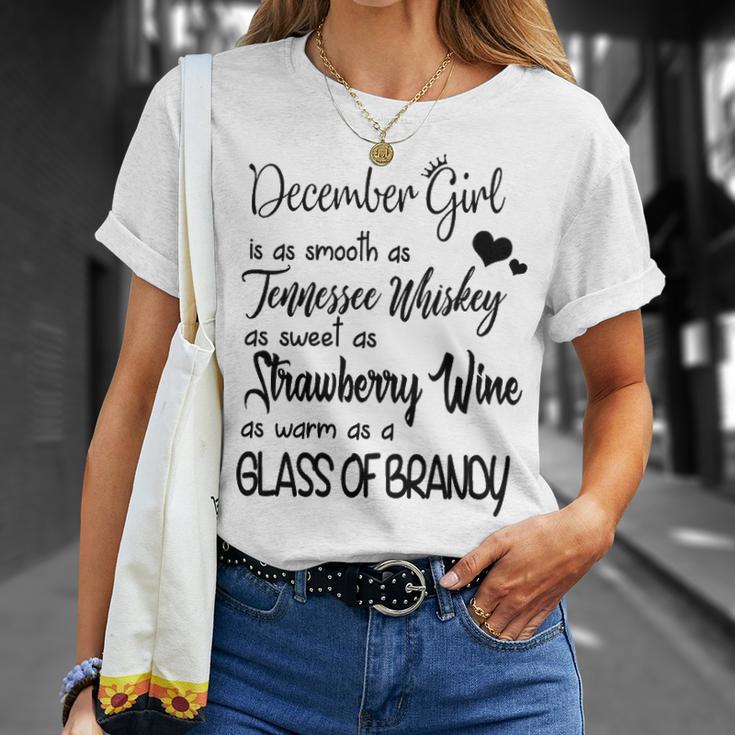 December Girl Is As Sweet As Strawberry Unisex T-Shirt - Seseable