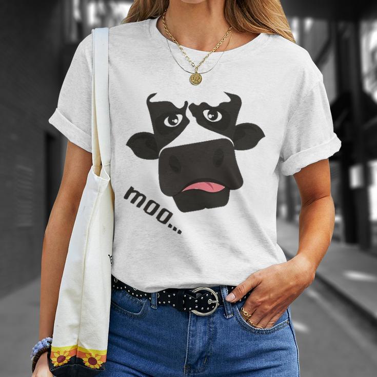 Funny Milk Cow Moo Farm Animal Unisex T-Shirt | Mazezy