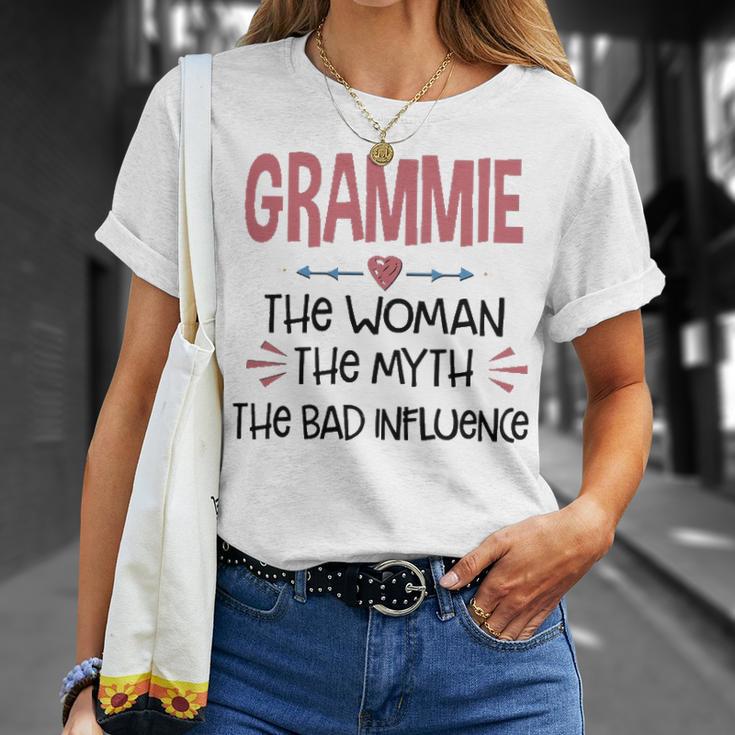 Grammie Grandma Grammie The Woman The Myth The Bad Influence T-Shirt ...