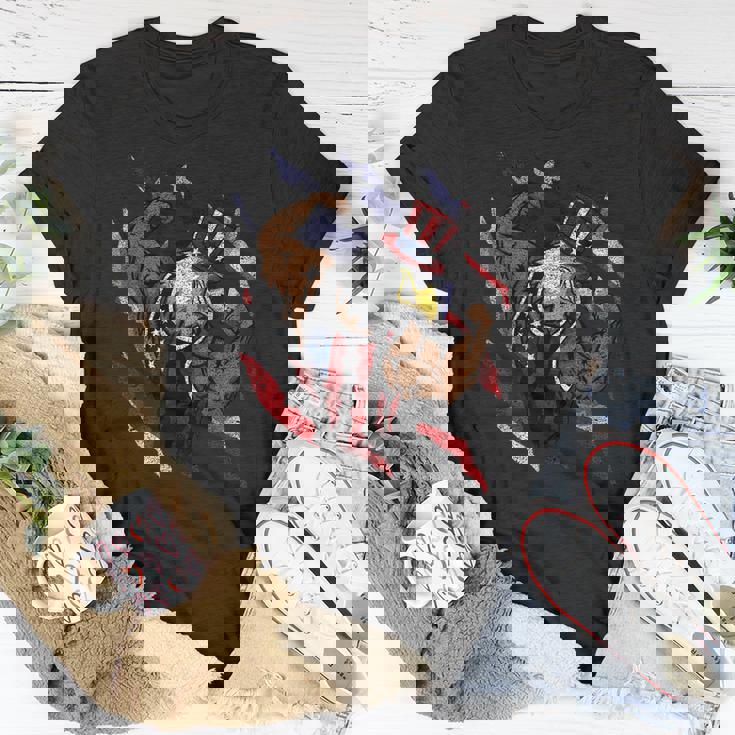 American Flag Muscular Bald Eagle Bike Flexing Uncle Sam V2 T-shirt ...