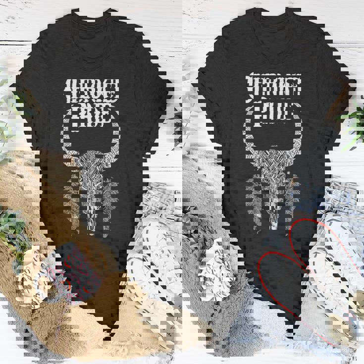 Cherokee Pride Tribe Native American Indian Buffalo Unisex T-Shirt | Mazezy