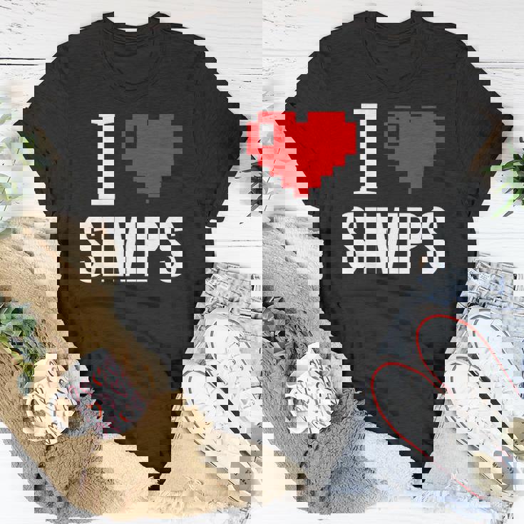 I Love Simps Simp Meme - Kawaii Egirl Gamer Streamer Unisex T-Shirt ...