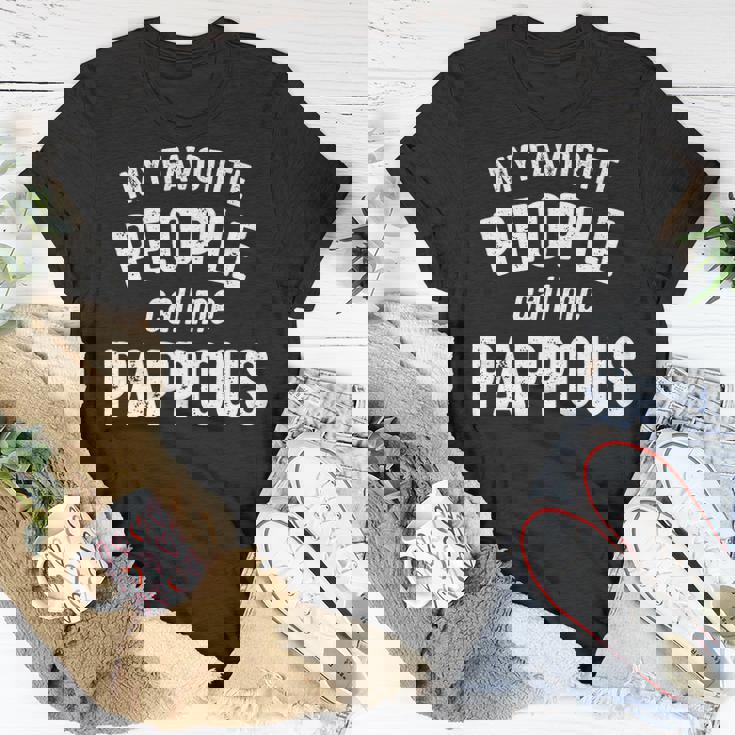 Pappous Grandpa My Favorite People Call Me Pappous T-Shirt - Seseable