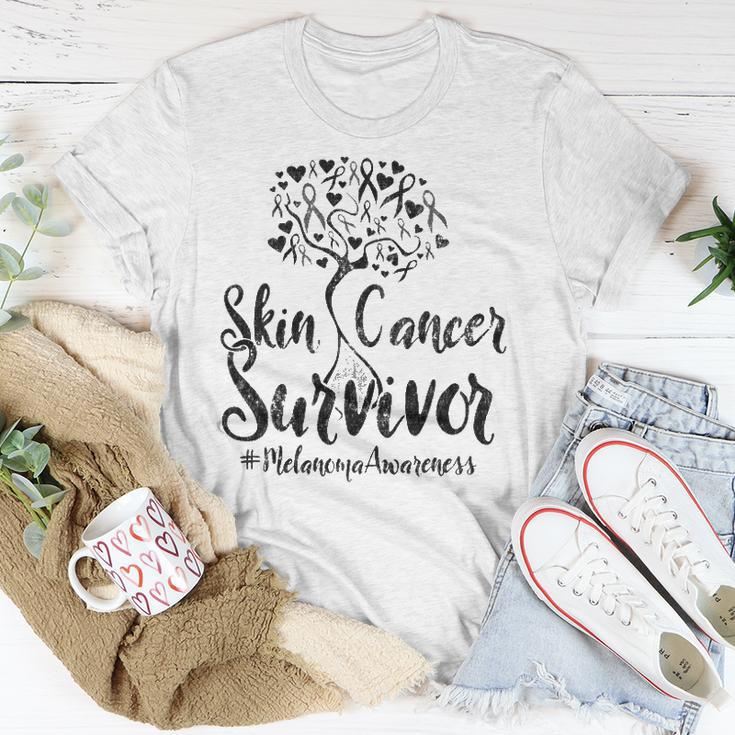 Skin Cancer Survivor- Melanoma Awareness Unisex T-Shirt | Mazezy