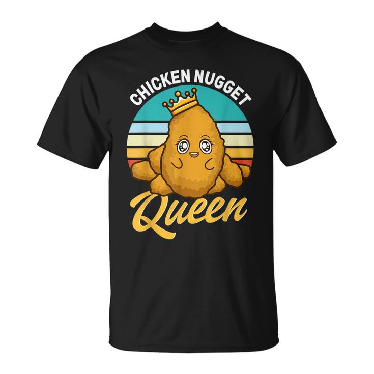 Chicken Nugget Queen Fried Food Lover Fast Food Retro Art Unisex T ...