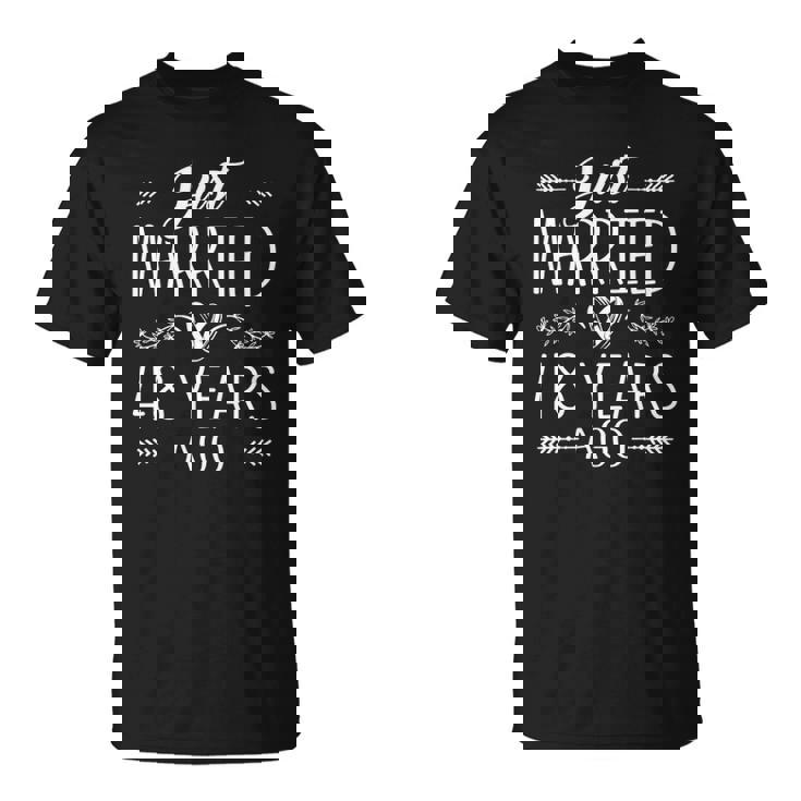 48Th Wedding Anniversary 48 Years Marriage Matching Unisex T-Shirt | Mazezy