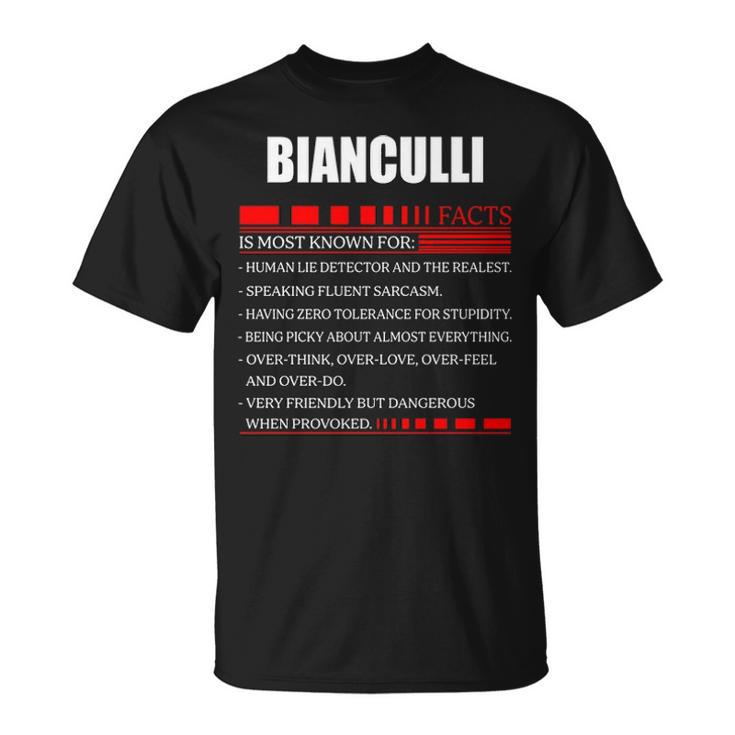 Bianculli Fact Fact T Shirt Bianculli Shirt For Bianculli Fact Unisex T ...