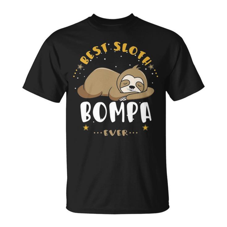 Bompa Grandpa Best Sloth Bompa Ever T-Shirt - Seseable