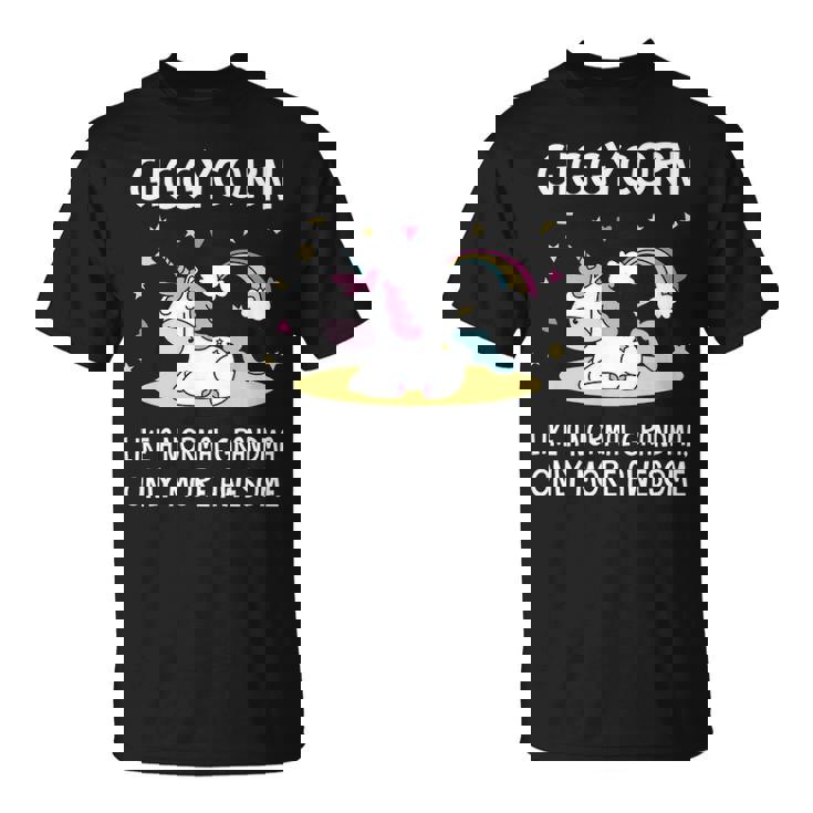 Giggy Grandma Giggy Unicorn T-Shirt | Seseable