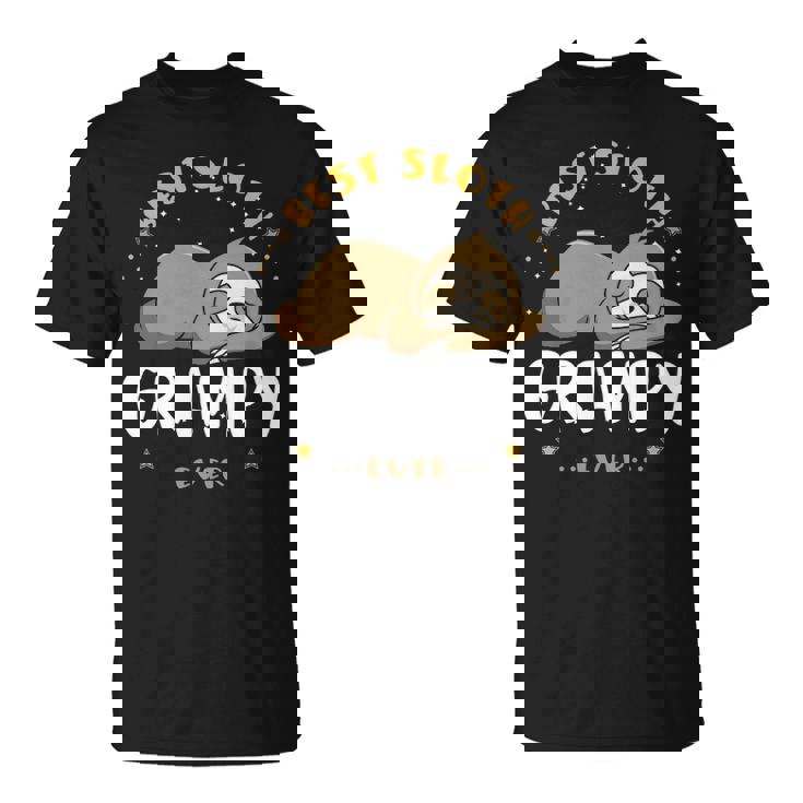 Grampy Grandpa Best Sloth Grampy Ever T-Shirt | Seseable