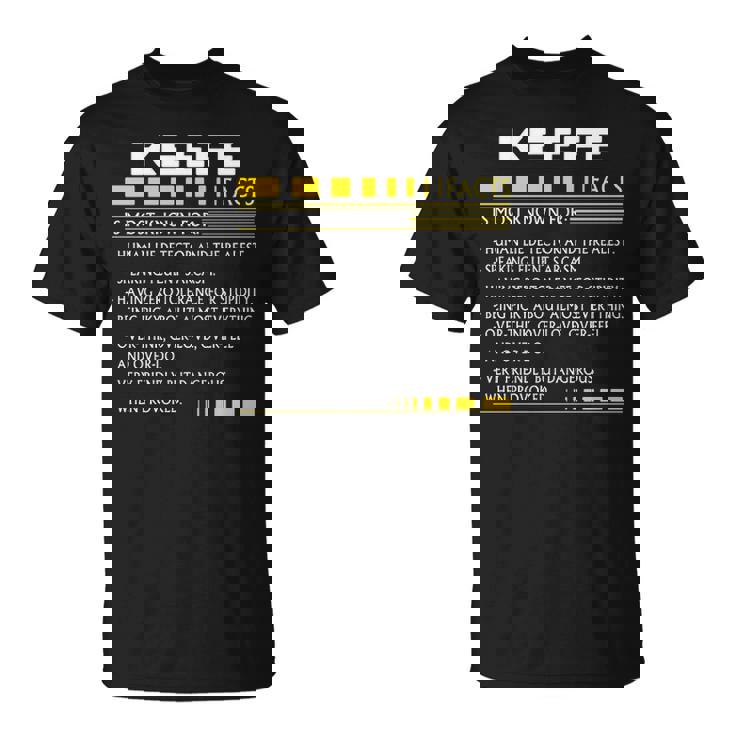 Keefe Name Keefe Facts T-Shirt - Seseable