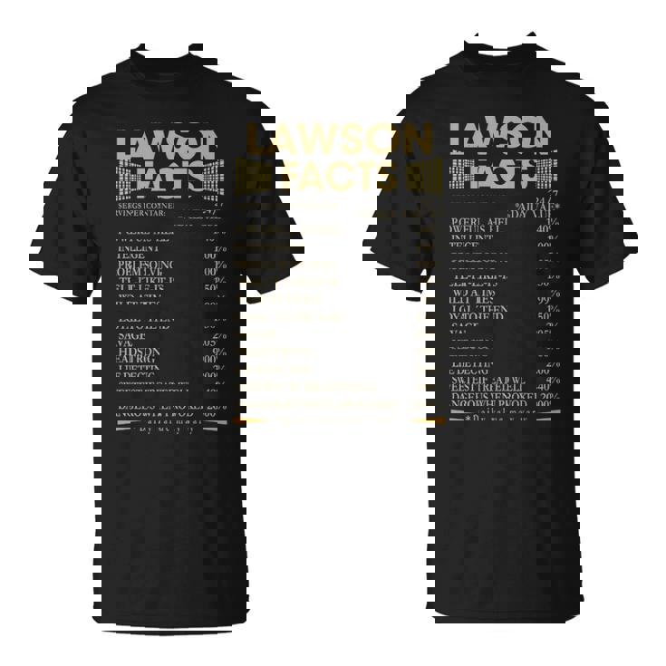 Lawson Name Lawson Facts T-Shirt - Seseable