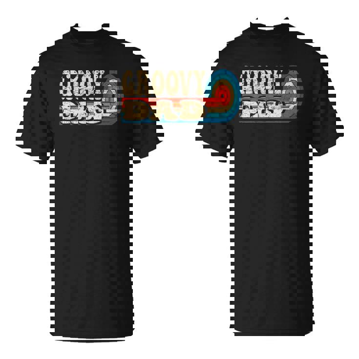 Mens Groovy Dad 70S Aesthetic Nostalgia 1970S Retro Dad Unisex T-Shirt ...