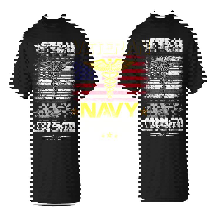 Proud Veteran Navy Corpsman V2 T-shirt - Thegiftio