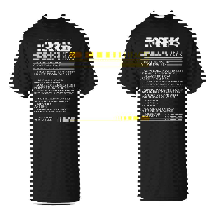 Torres Name Torres Facts V2 T-Shirt | Seseable