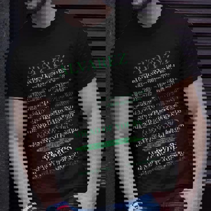 Alvarez Name Alvarez Completely Unexplainable T-Shirt - Seseable