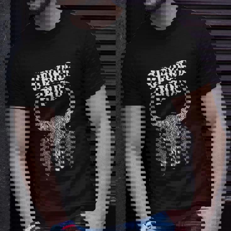 Cherokee Pride Tribe Native American Indian Buffalo Unisex T-Shirt | Mazezy