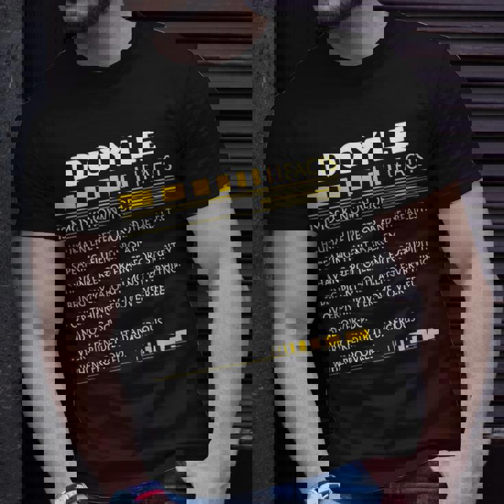 Doyle Name Doyle Facts V2 T-Shirt - Seseable