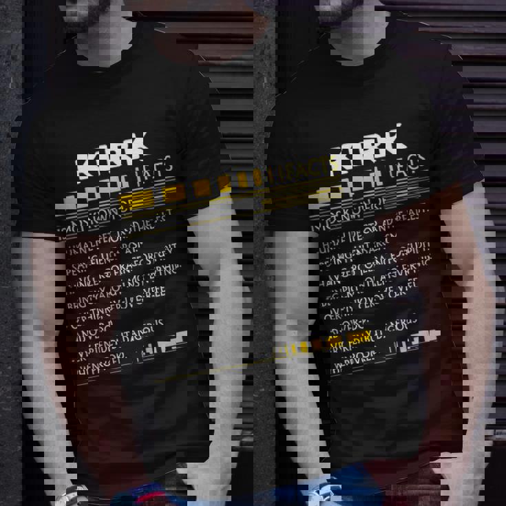 Kirk Name Kirk Facts T-Shirt - Seseable