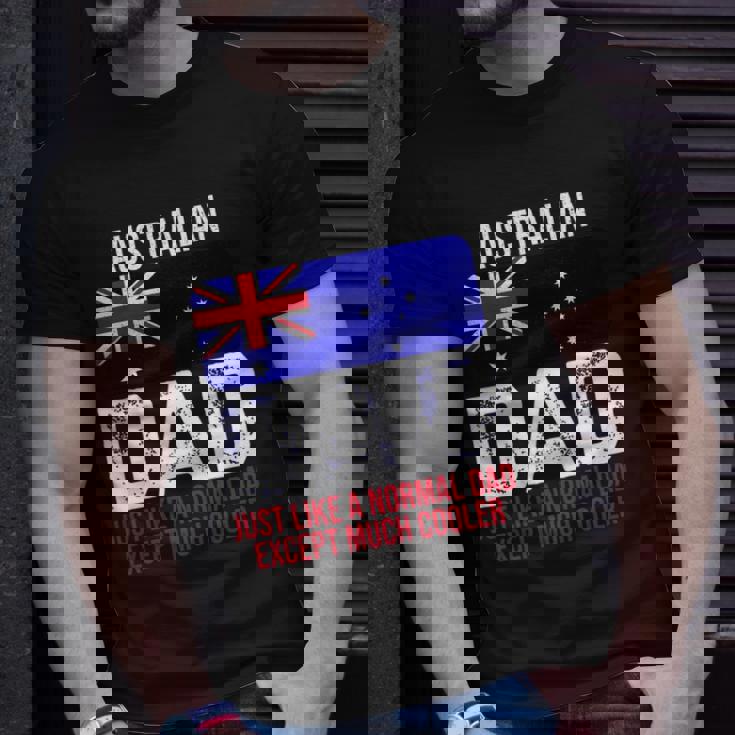 Mens Australian Dad Australia Flag Design For Fathers Day Unisex T ...
