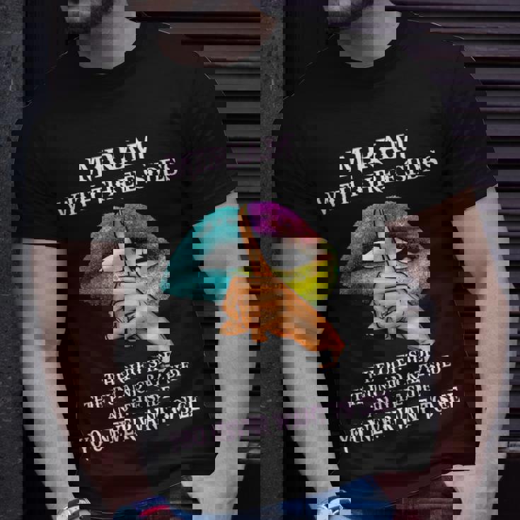 Miriam Name Miriam With Three Sides T-Shirt - Seseable