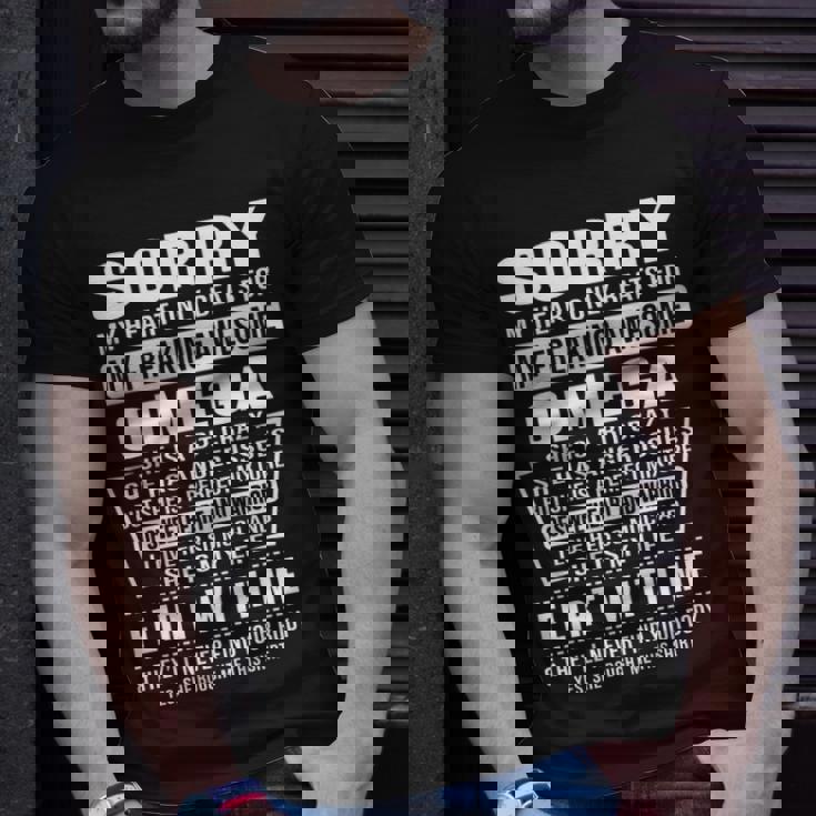 Omega Name Sorry My Heart Only Beats For Omega T-Shirt - Seseable