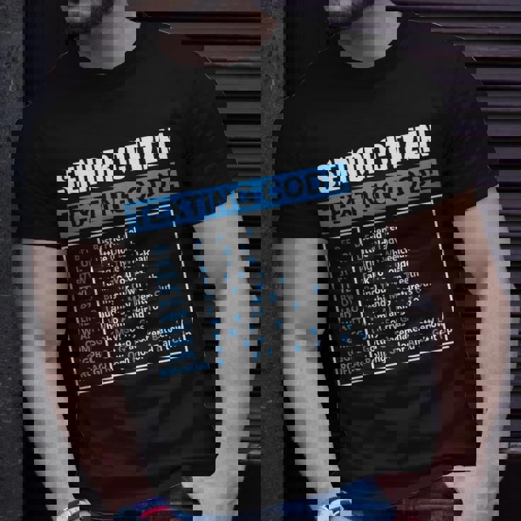 Senior Citizen Texting Code Amazing Print For Old People V9 T-shirt ...